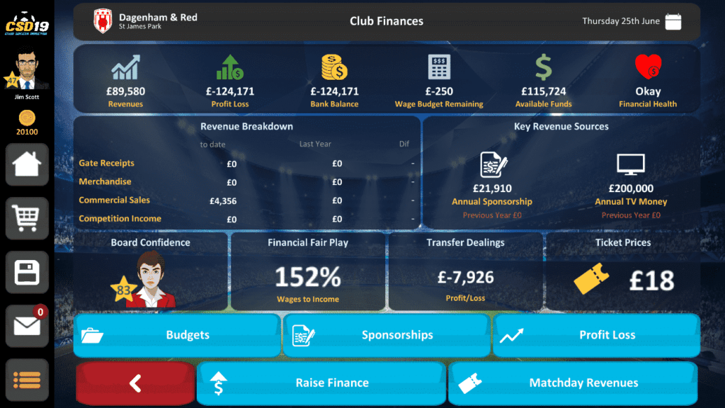 Club Soccer Director 2019 kicks off the new season - Big Games Machine